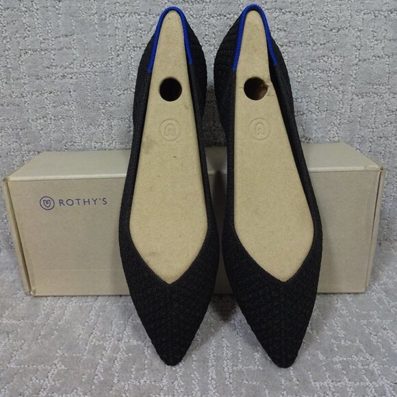 Rothy's | Shoes | Rothys The Point Black Honeycomb Pointed Toe Slip On ...